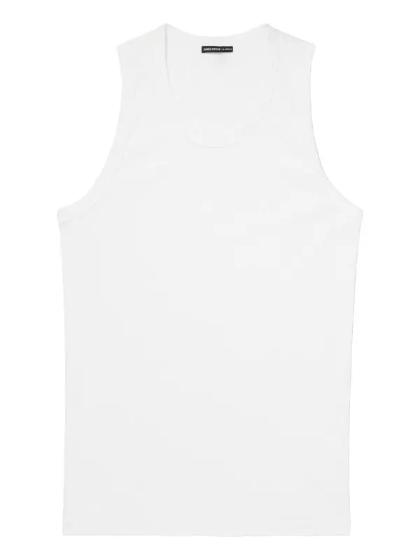 JAMES PERSE La Skate Ribbed Stretch-cotton Jersey Tank Top - White