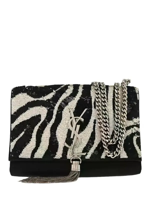 Saint Laurent 2018 Kate Zebra-pattern Shoulder Bag - Black