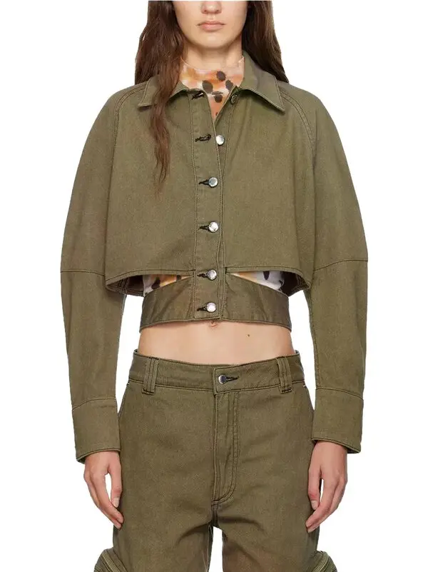 Eckhaus Latta Ellipse Denim Jacket - Green