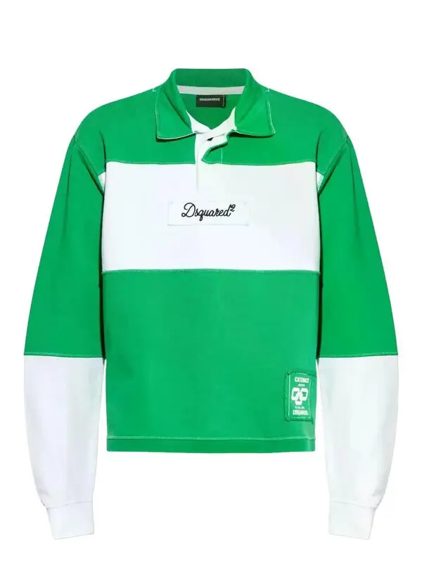 Dsquared2 D2 College Colour-block Polo Shirt - Green
