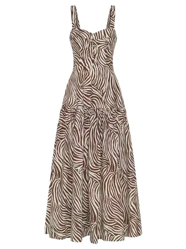 NICHOLAS Valeria Printed Mini Dress - Brown