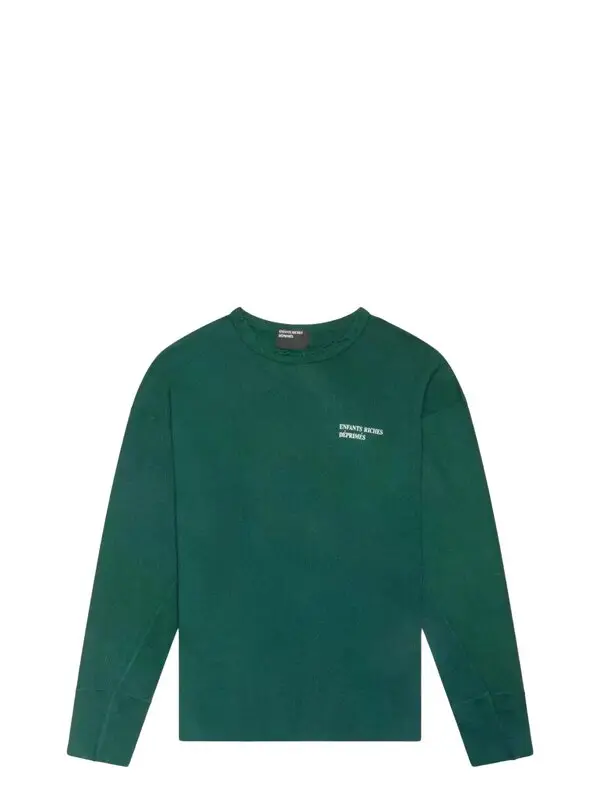 Enfants Riches Déprimés Waffle-knit Distressed Sweatshirt - Green