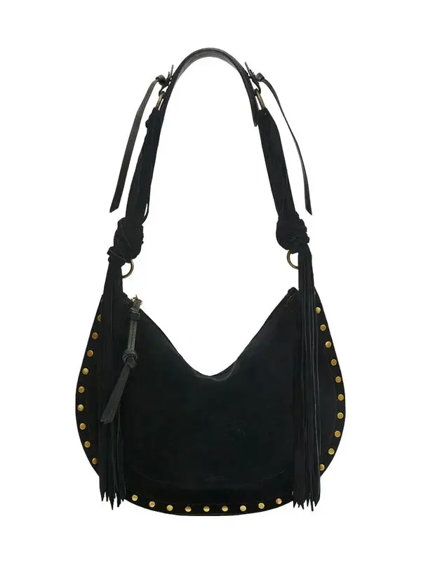 Isabel Marant Soft Studded Half-moon Shoulder Bag - Black
