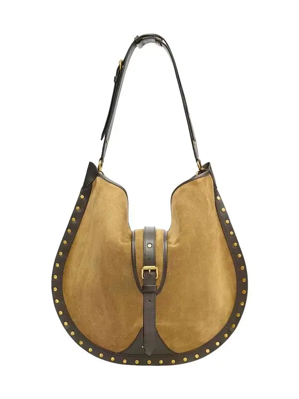 Isabel Marant Oskan Studded Hobo Bag - Brown