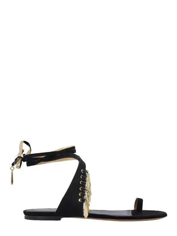 Isabel Marant Embellished Flat Sandals - Black