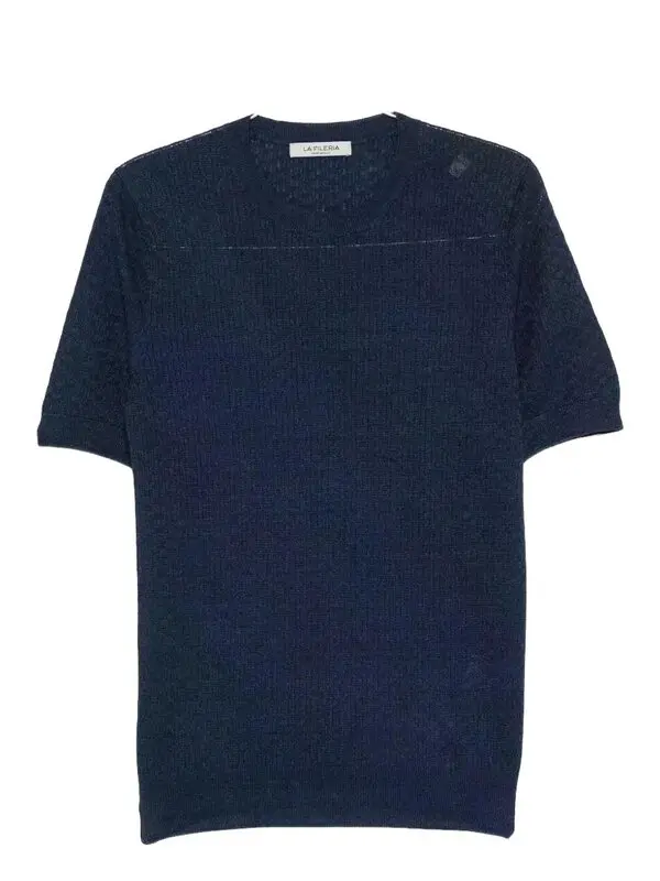 FILERIA Short-sleeve Textured T-shirt - Blue