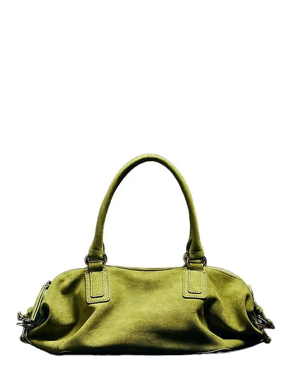 Anthropologie Artacho Faux Suede Slouchy Shoulder Bag - Green