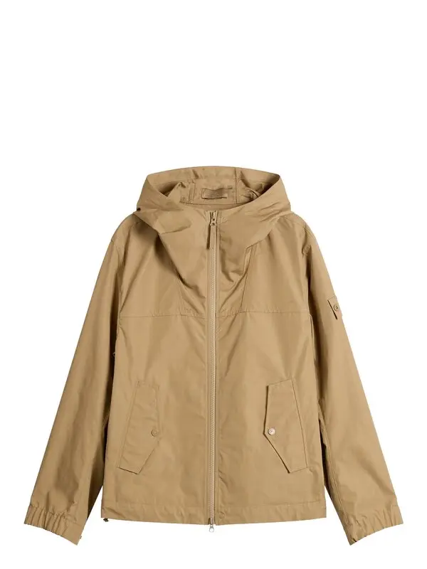 Stone Island Ghost Cotton Canvas Hooded Jacket - Dark Beige