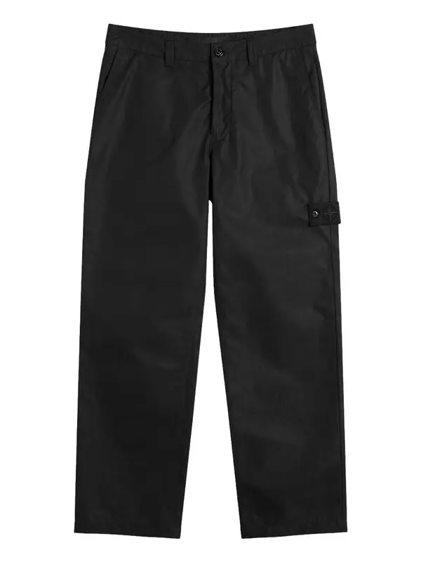 Stone Island Cotton Canvas All-weather Trousers - Black
