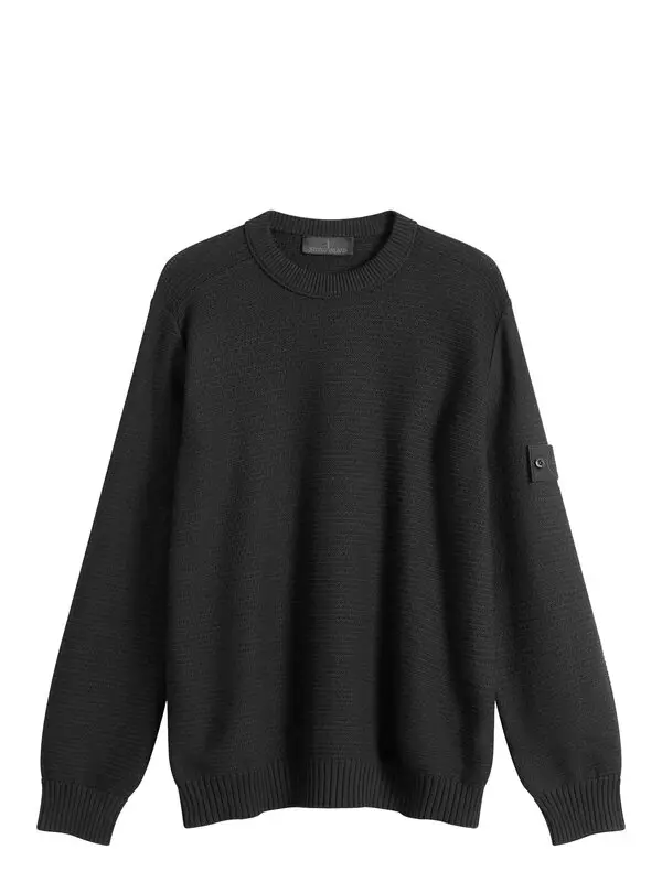 Stone Island Ghost Cotton Cashmere Knit Jumper - Black