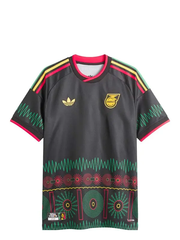 Adidas Jamaica 26 Away Replica Jersey Top - Black
