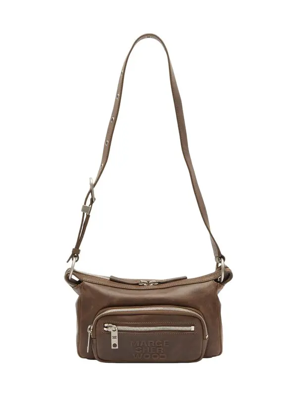 MARGESHERWOOD Outpocket Hobo Mini Bag - Washed Brown