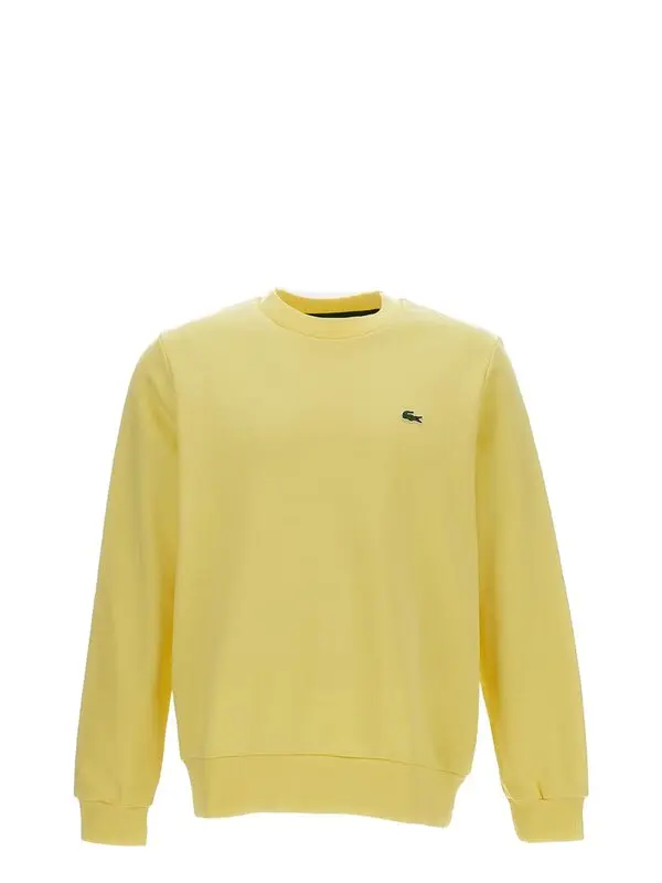 Lacoste Cotton Crewneck Sweatshirt - Yellow