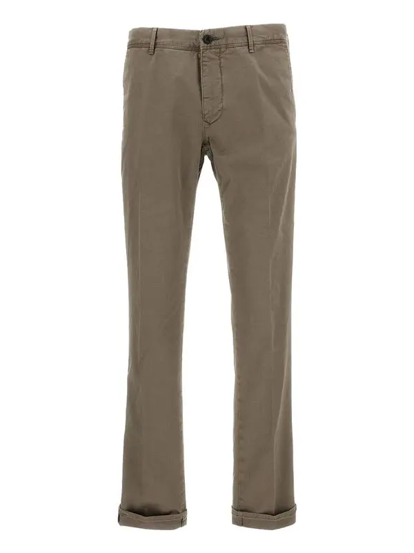 Incotex Slim-fit Cotton Trousers - Marrone