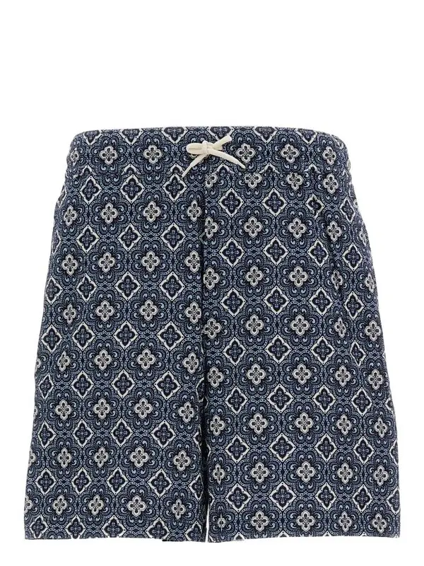 LES DEUX Arabesque Patterned Shorts - Blue