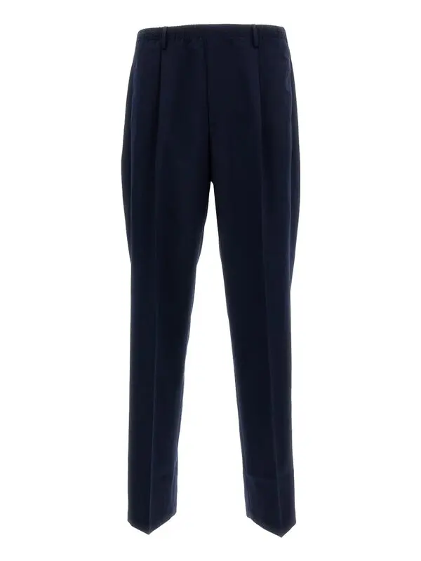 CELLAR DOOR Pantaloni Ezio Con Vita Elasticizzata - Blu