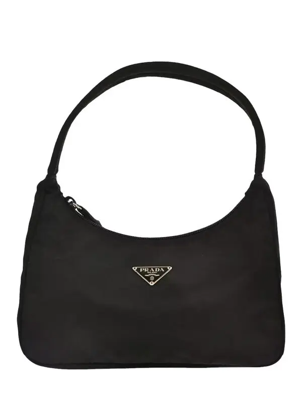Prada 1990s Logo-plaque Tote Bag - Black