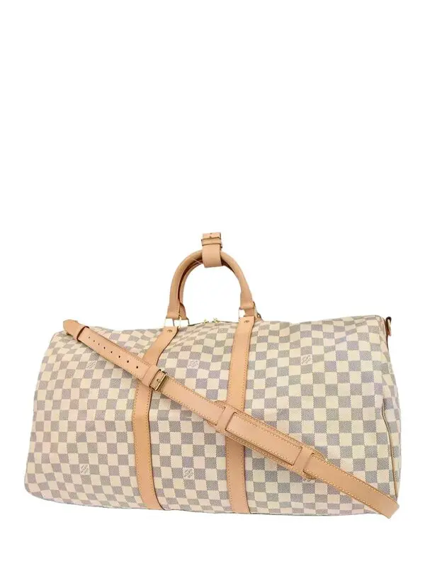 LOUIS VUITTON 2007 55 Damier Azur Keepall Bandouliere Handbag - Neutrals