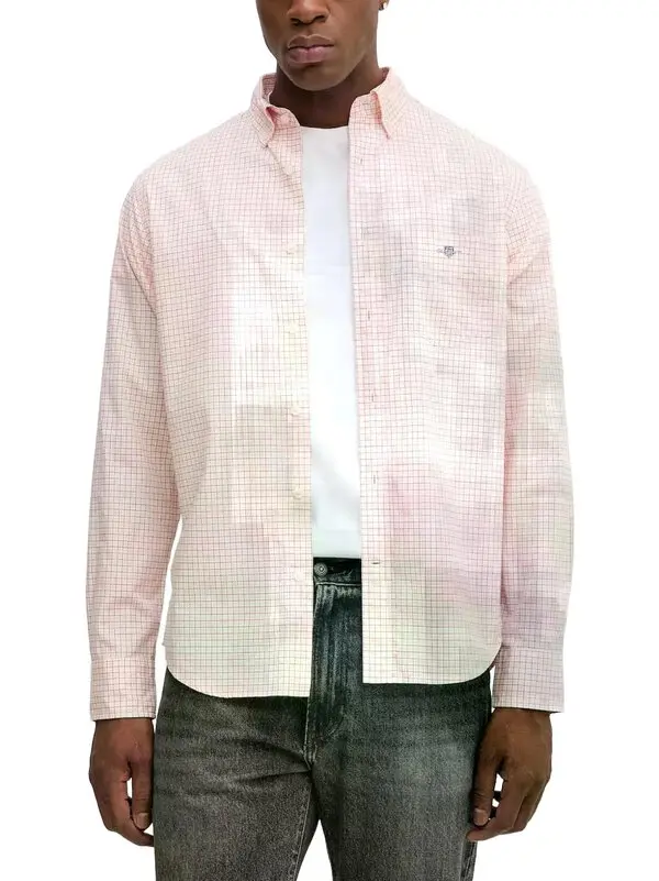 Gant Checked Regular Shirt - Pink