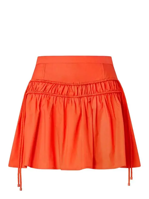 Pinko Drawstring Gathered Mini Skirt - Orange