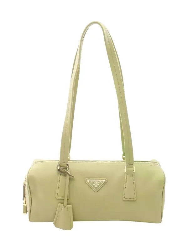 Prada 2000-2013 Medium Re-nylon Top Handle Shoulder Bag - Green