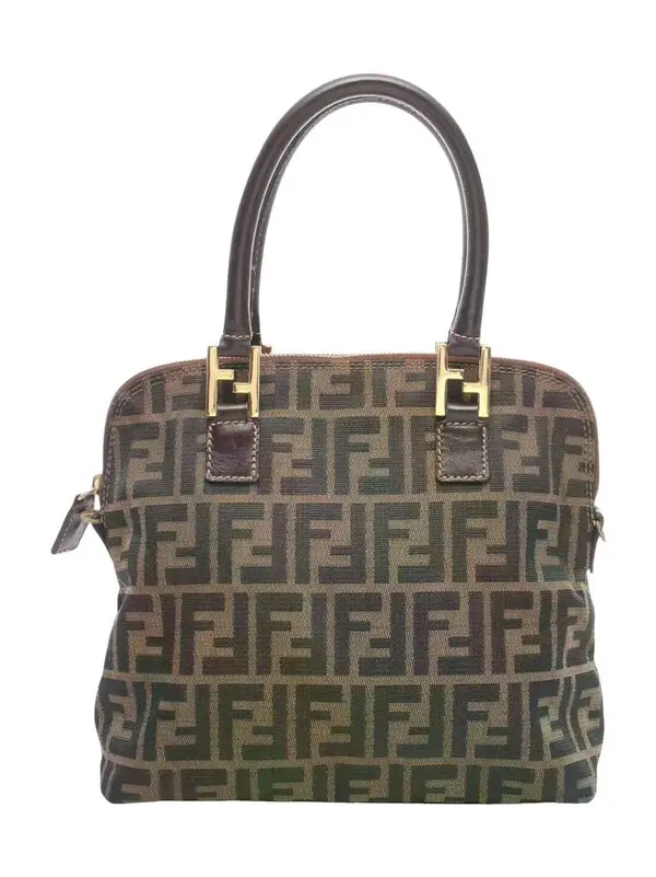 Fendi 2000-2010 Zucca Canvas Handbag - Brown