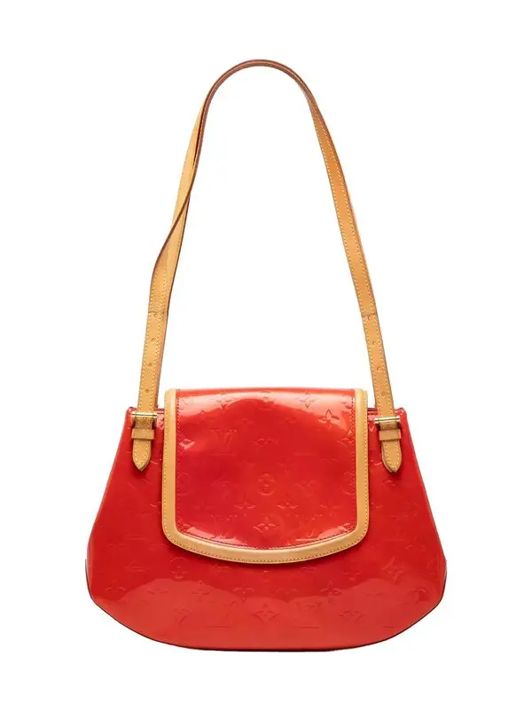 LOUIS VUITTON 2004 Monogram Vernis Biscayne Bay Gm Shoulder Bag - Red