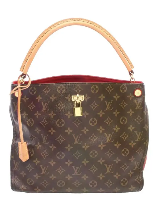 LOUIS VUITTON 2015 Monogram Gaia Hobo Bag - Brown