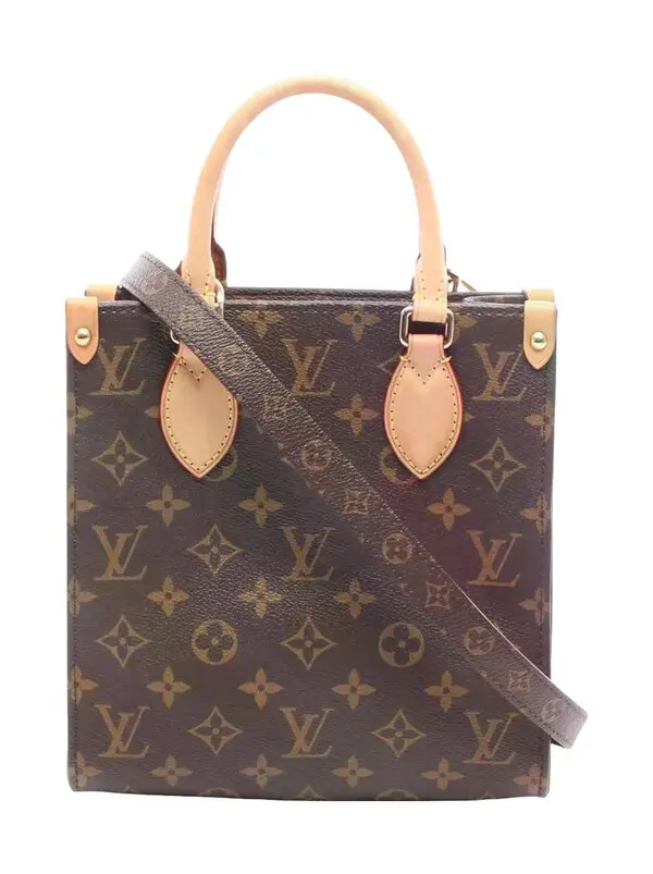 LOUIS VUITTON 2021-2025 Monogram Sac Plat Bb Satchel - Brown