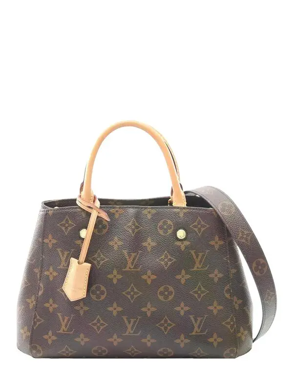 LOUIS VUITTON Monogram Montaigne Bb Satchel - Brown