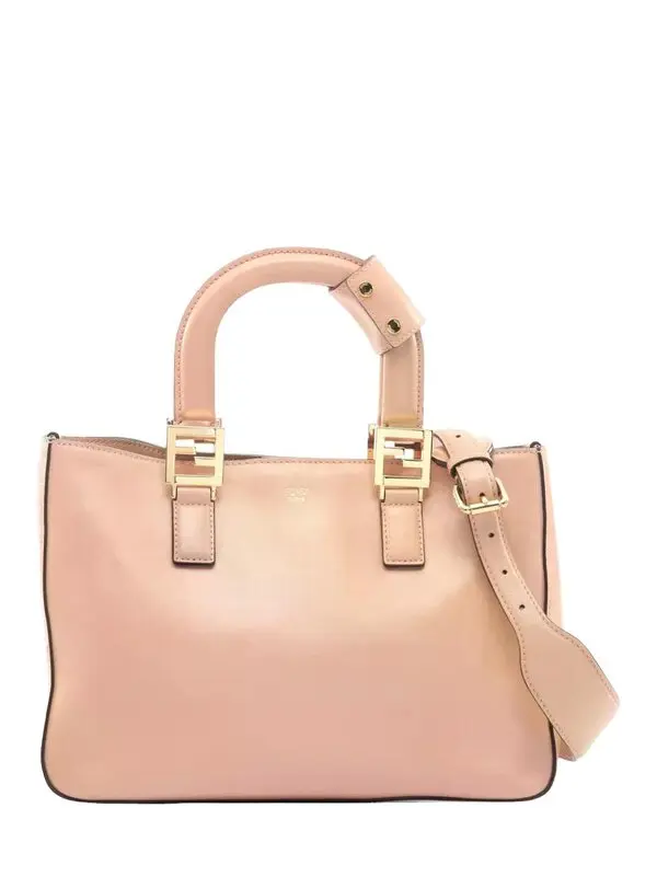 Fendi 2000-2010 Small Leather Ff Satchel - Pink