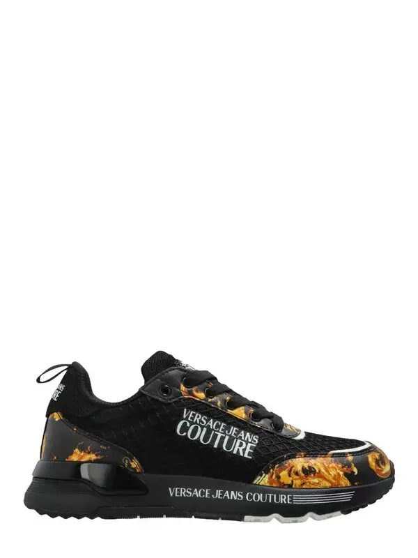 Versace Barocco Lace-up Sneakers - Black