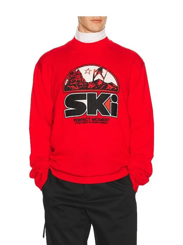Perfect Moment Adler Crew Neck Sweater - Red