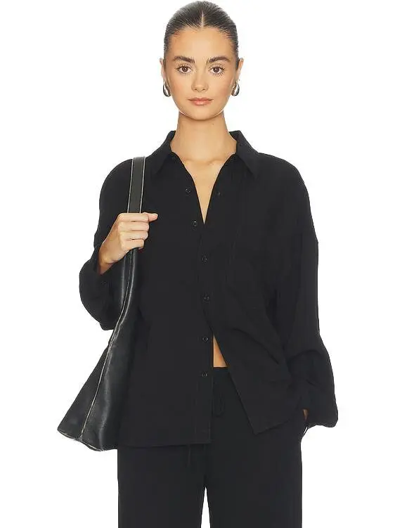 EB DENIM Adeline Button Down Shirt - Black
