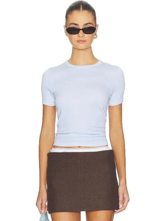 Enza Costa Supima Cotton Classic Tee - Blue