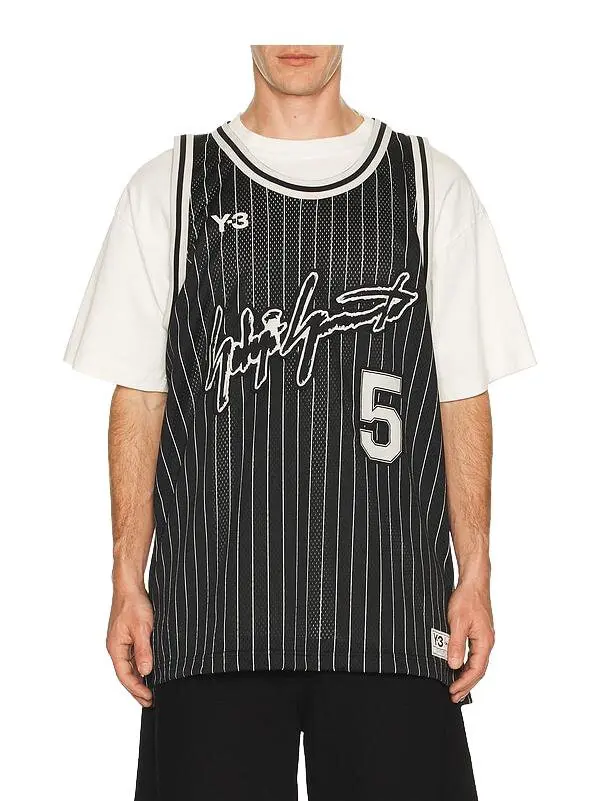 Y3 Elite 5 Basketball Jersey - Black