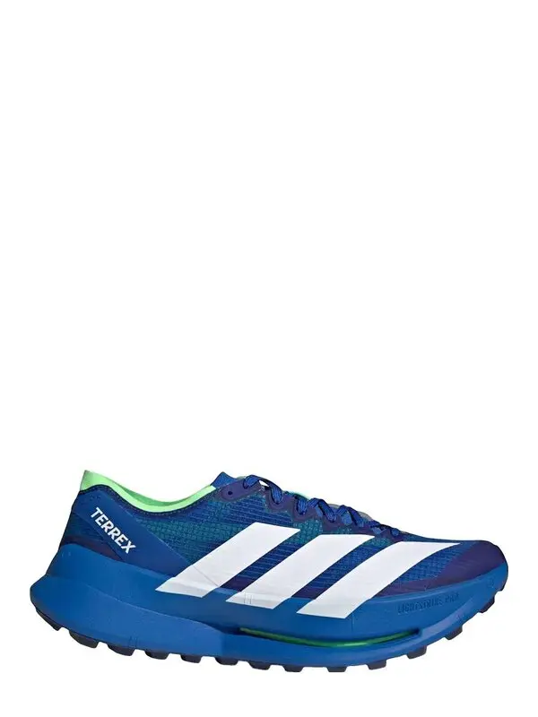 Adidas Terrex Agravic Speed Ultra 2 Trail Sneakers - Blue/cloud White/lime Burst