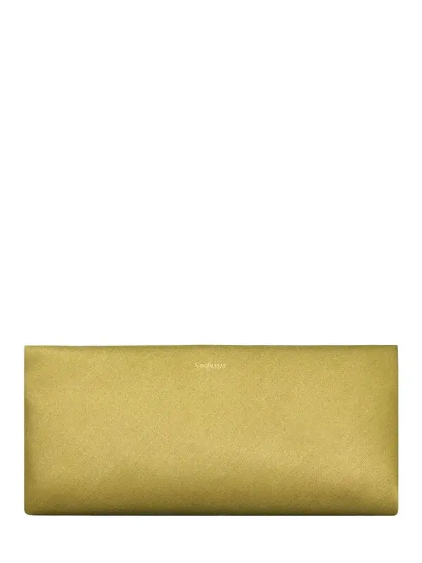 Saint Laurent Evening Soft Clutch - Vert Moutarde