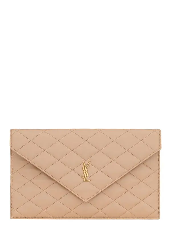 Saint Laurent Paris Pouch - Clear Beige