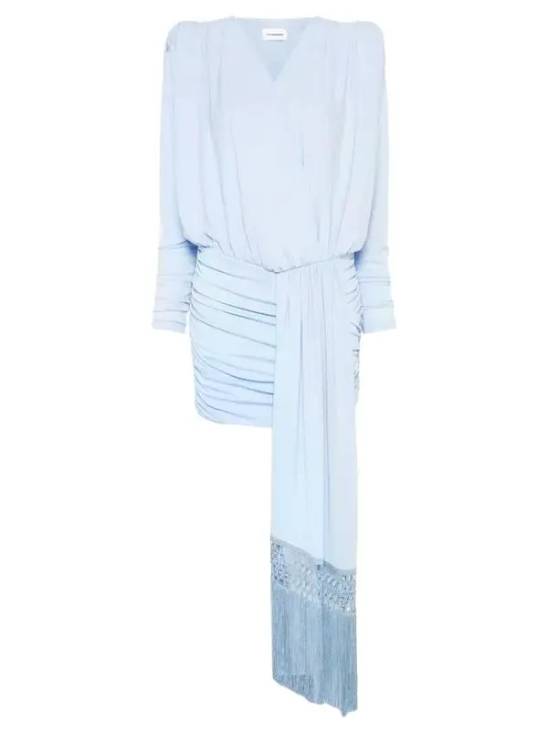 Andamane Dalia Fringed Mini Dress - Blue