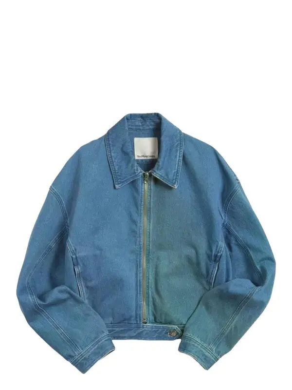 You Must Create Spencer Collar Zip Jacket - Blue