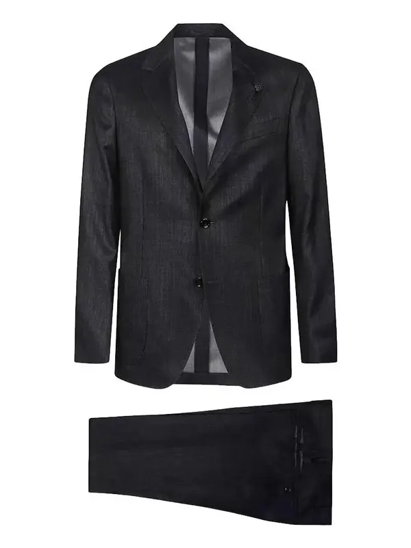 LARDINI Notched-lapels Suit - Grey