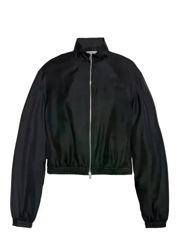 Alexander Wang Zip-up Jacket With Elasticated Hem - Black
