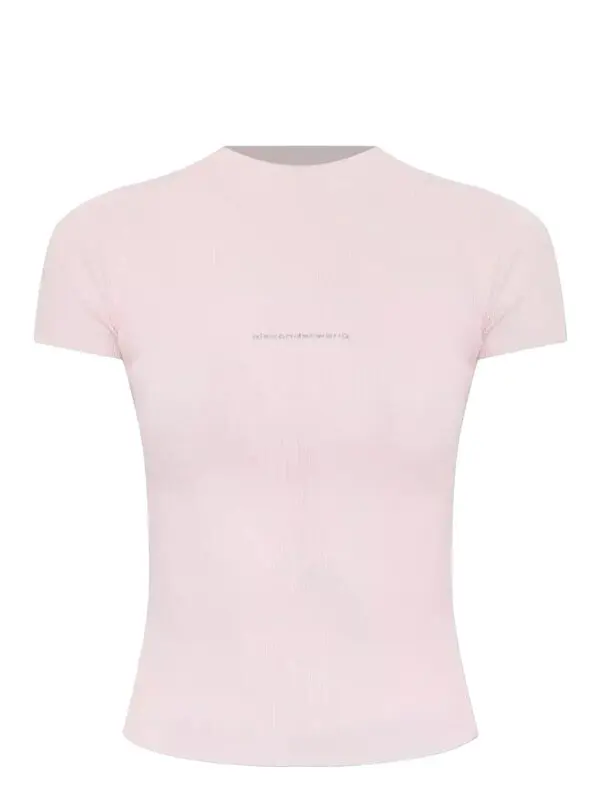 Alexander Wang Knit Logo Baby Tee - Pink
