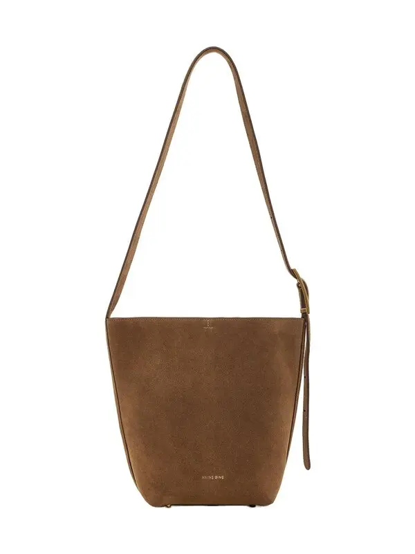 ANINE BING Elly Medium Bucket Bag - Tobacco