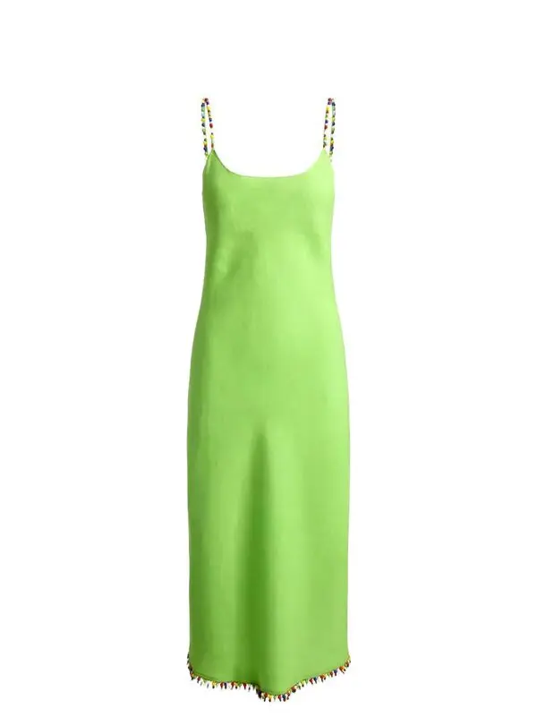 Polo Ralph Lauren Leilani Beaded Linen Dress - Green