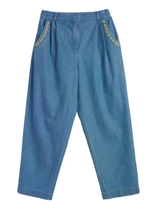 Chinti & Parker Embroidered Trousers - Blue