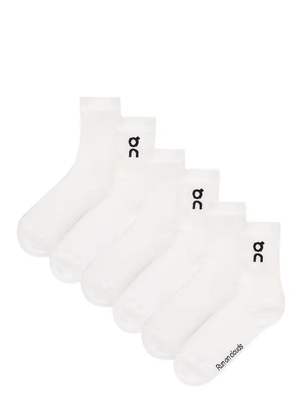 On Logo Crew Socks Pack Of 3 - White