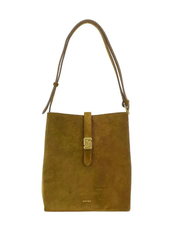 Soeur Buckle Strap Shoulder Bag - Green
