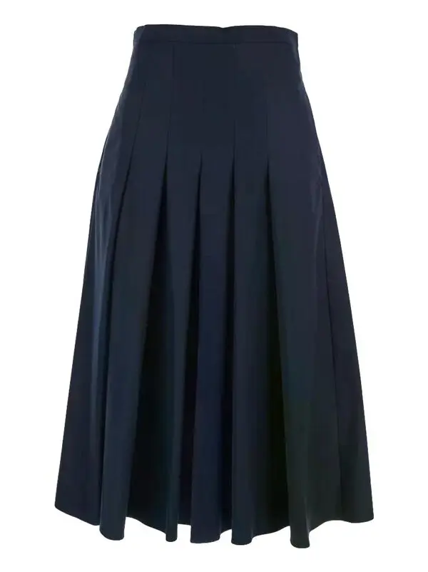 Max Mara Pleated A-line Skirt - Blue